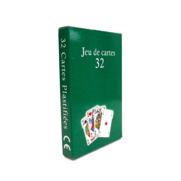Jeu de 32 cartes plastifiées Jeu de 32 cartes plastifiées